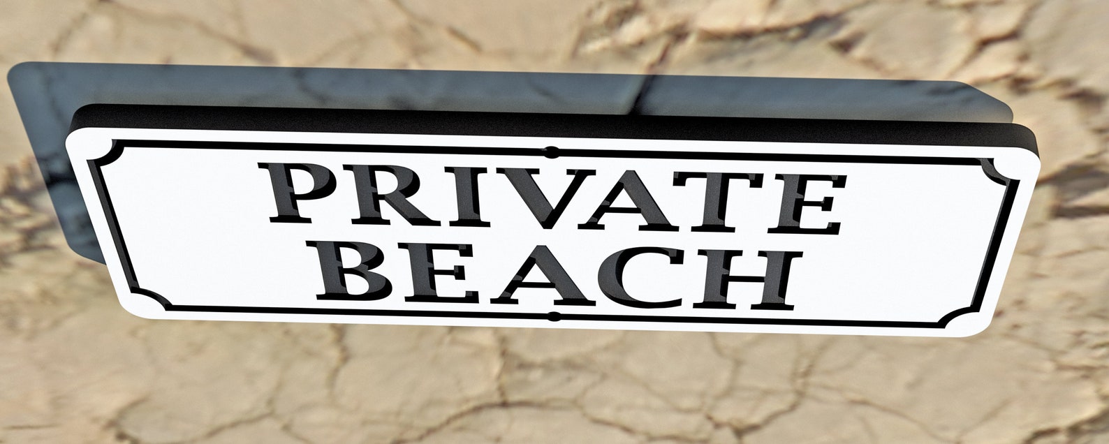 White Custom 5 X 15 Private Beach Wood Sign in - Etsy