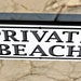 White Custom 5 X 15 Private Beach Wood Sign in - Etsy