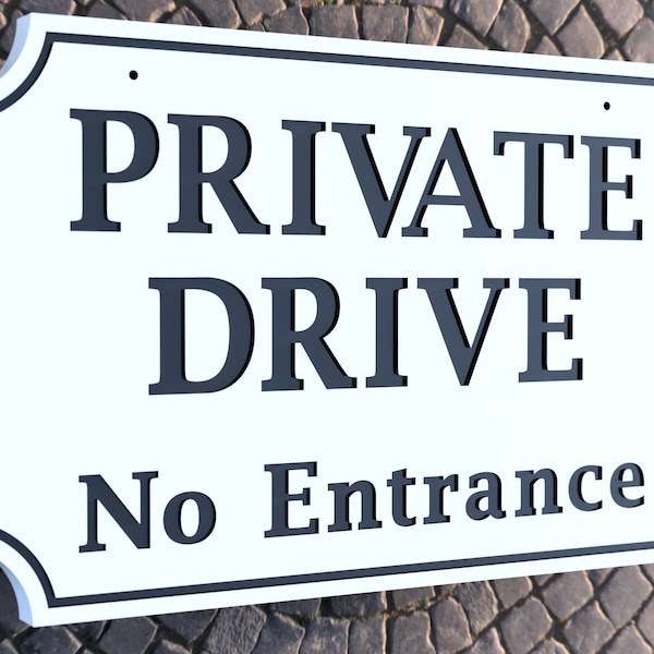 Private Drive Sign - Etsy