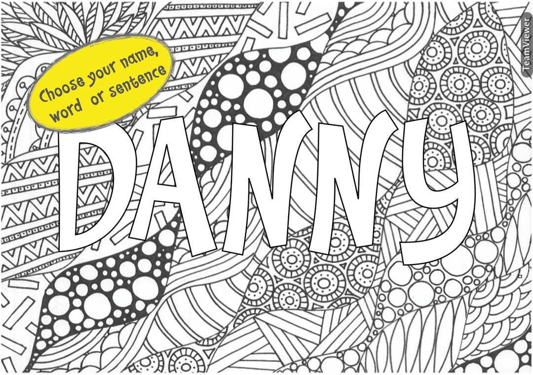 Personalized Mandala Name for Download, Printable Coloring Page Thin ...