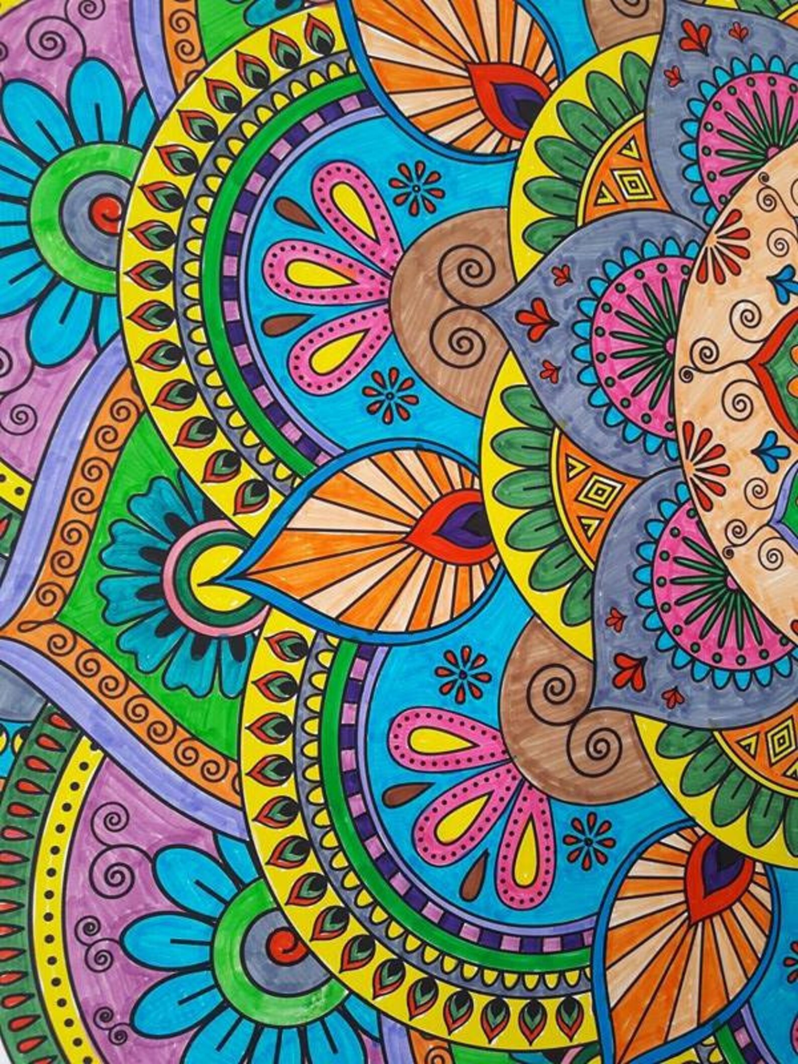 Big Coloring Mandala Poster Mandala Personalised With a Name or a Word ...