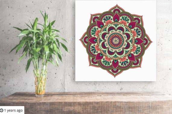 Mandala Poster Home Decor Art Therapy Mandala Design Wall art | Etsy