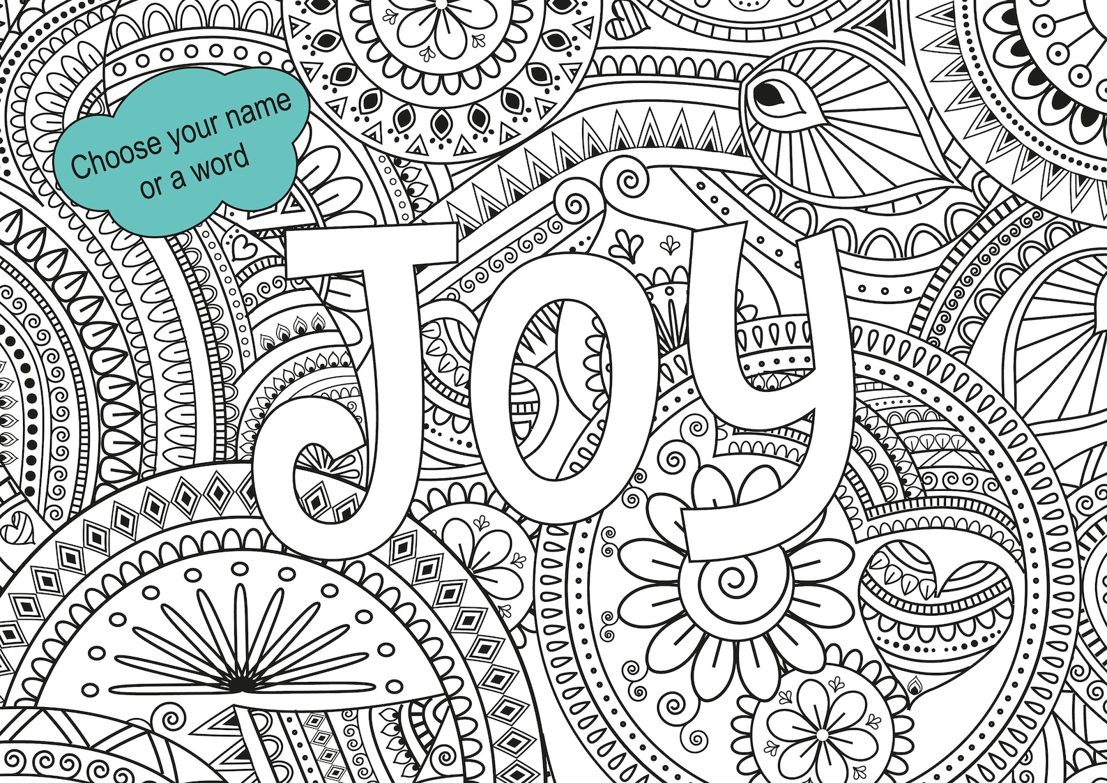 Personalized Mandala Name for Download, Printable Coloring Page Sweet ...