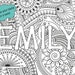 Personalized Mandala Name for Download, Printable Coloring Page Thin ...