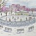 Boston Watercolor Giclee Professional Print,frog Pond, Ice Skating ...