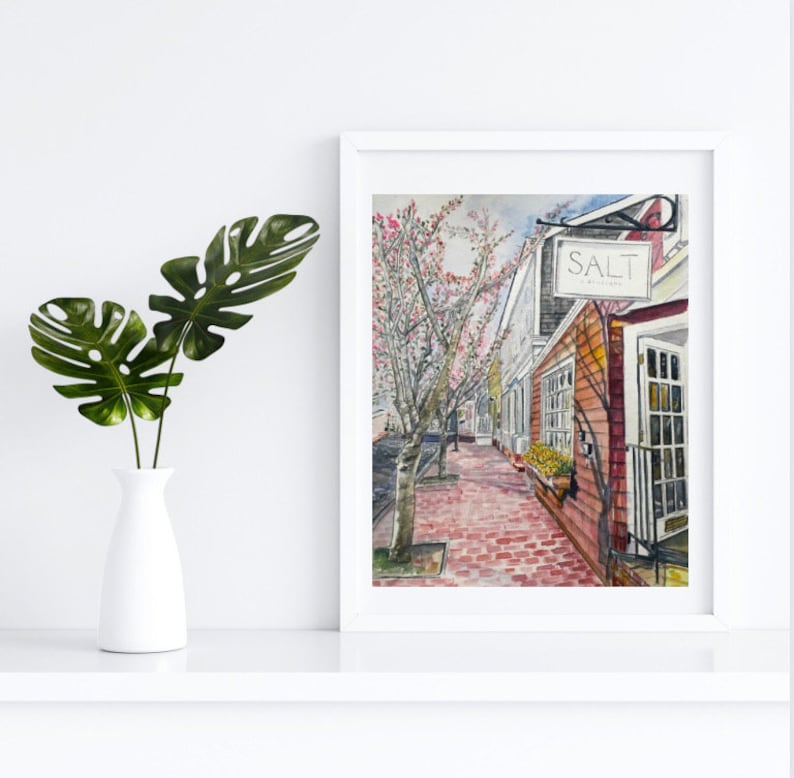Nantucket Quaint Shops , a Beautiful Giclee Print, Signed by Artist ...