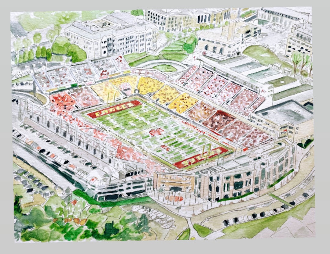 Boston College Alumni/ Football Stadium/bc Eagles/bc Football Print ...