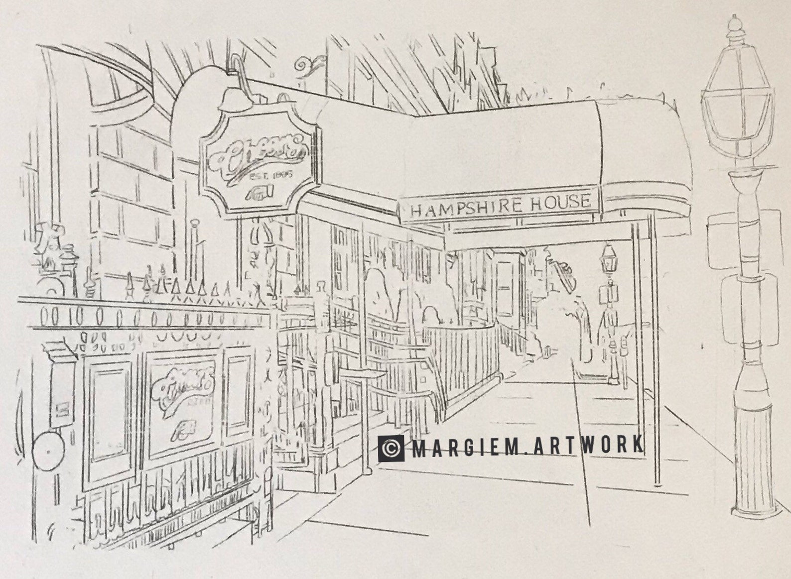 Boston/cheers Bar/hampshire House/gift/wedding/wall Art/print/dorm Art ...