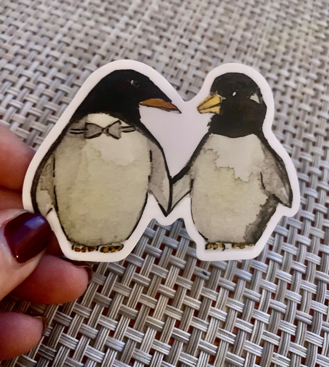 Penguin Love Couple /waterproof Stickers-bride/groom/penguins ...