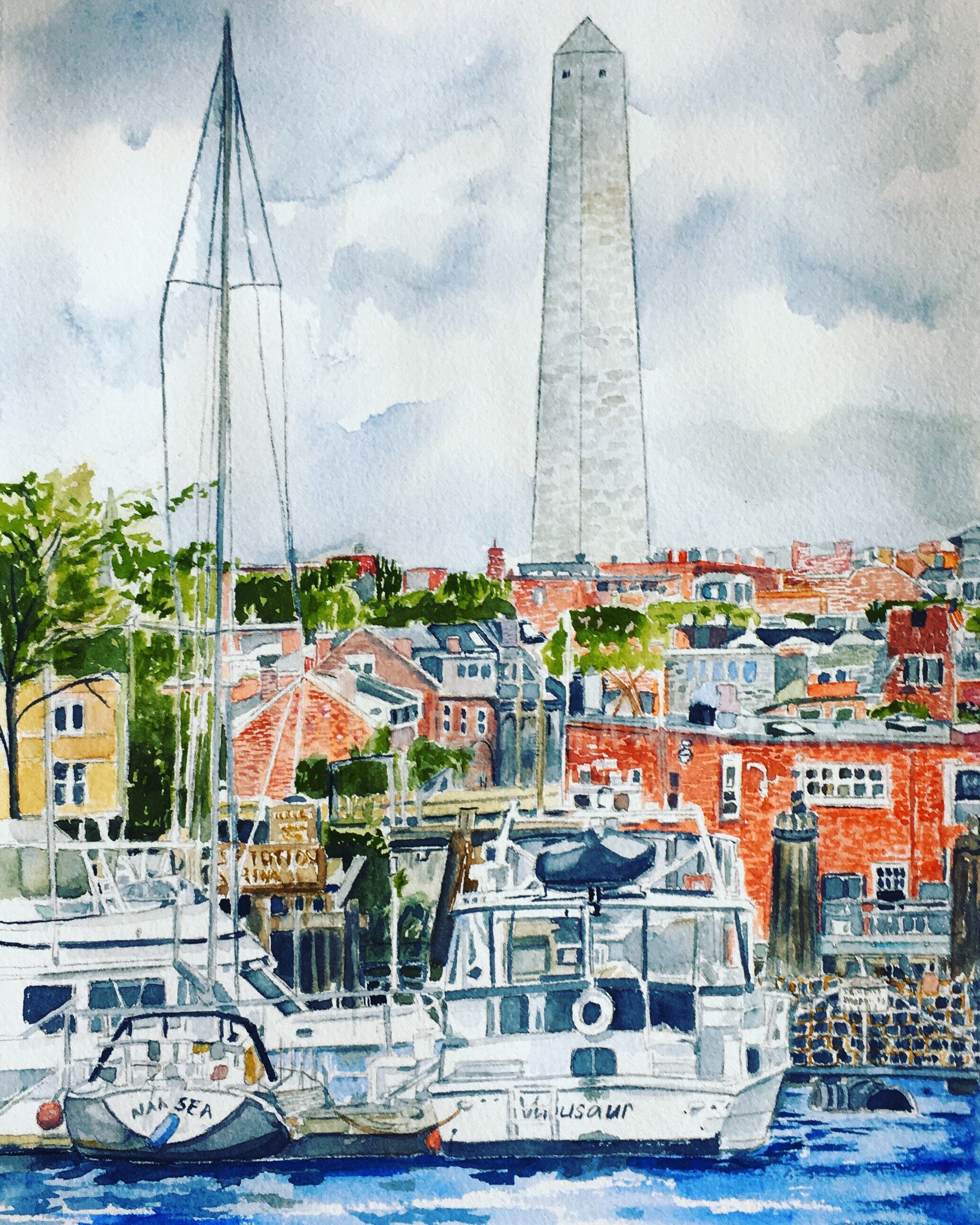 Bunker Hill Monument Drawing