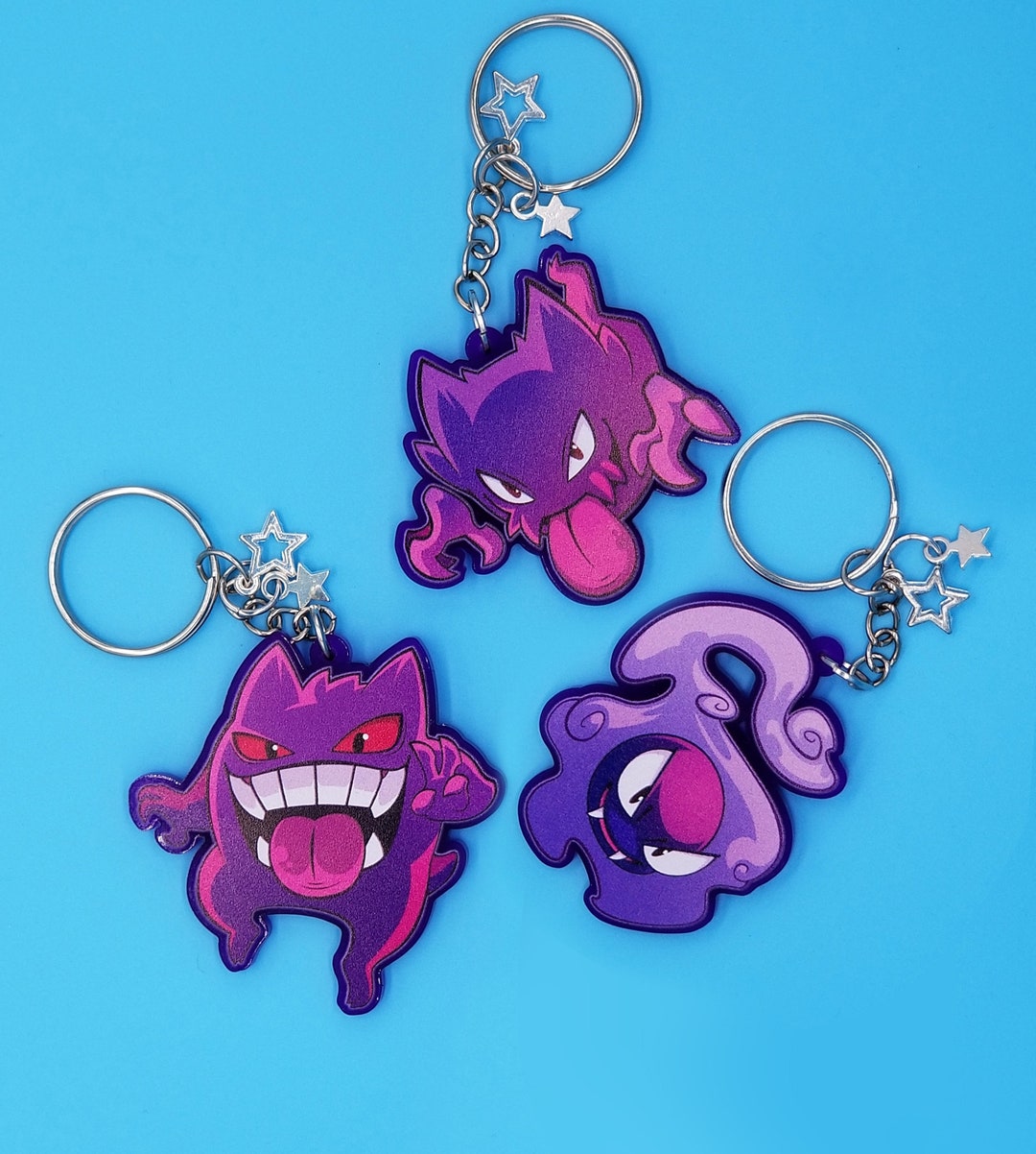 Ghost Trio Keychains - Etsy