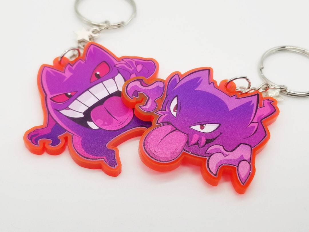 Fluorescent Ghost Duo Keychains - Etsy