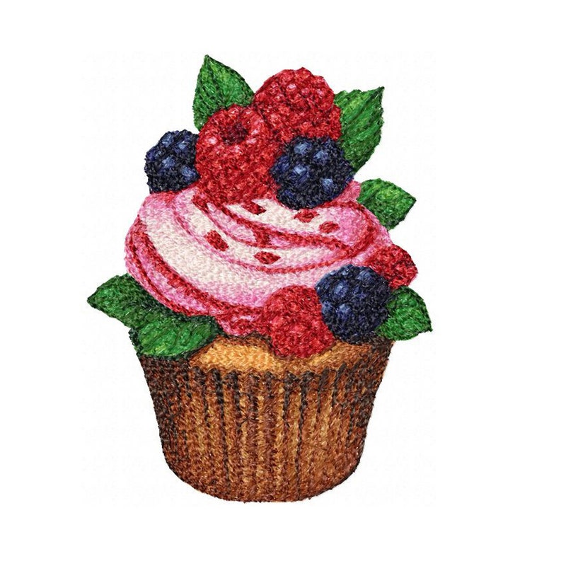 Cupcake Embroidery - Etsy