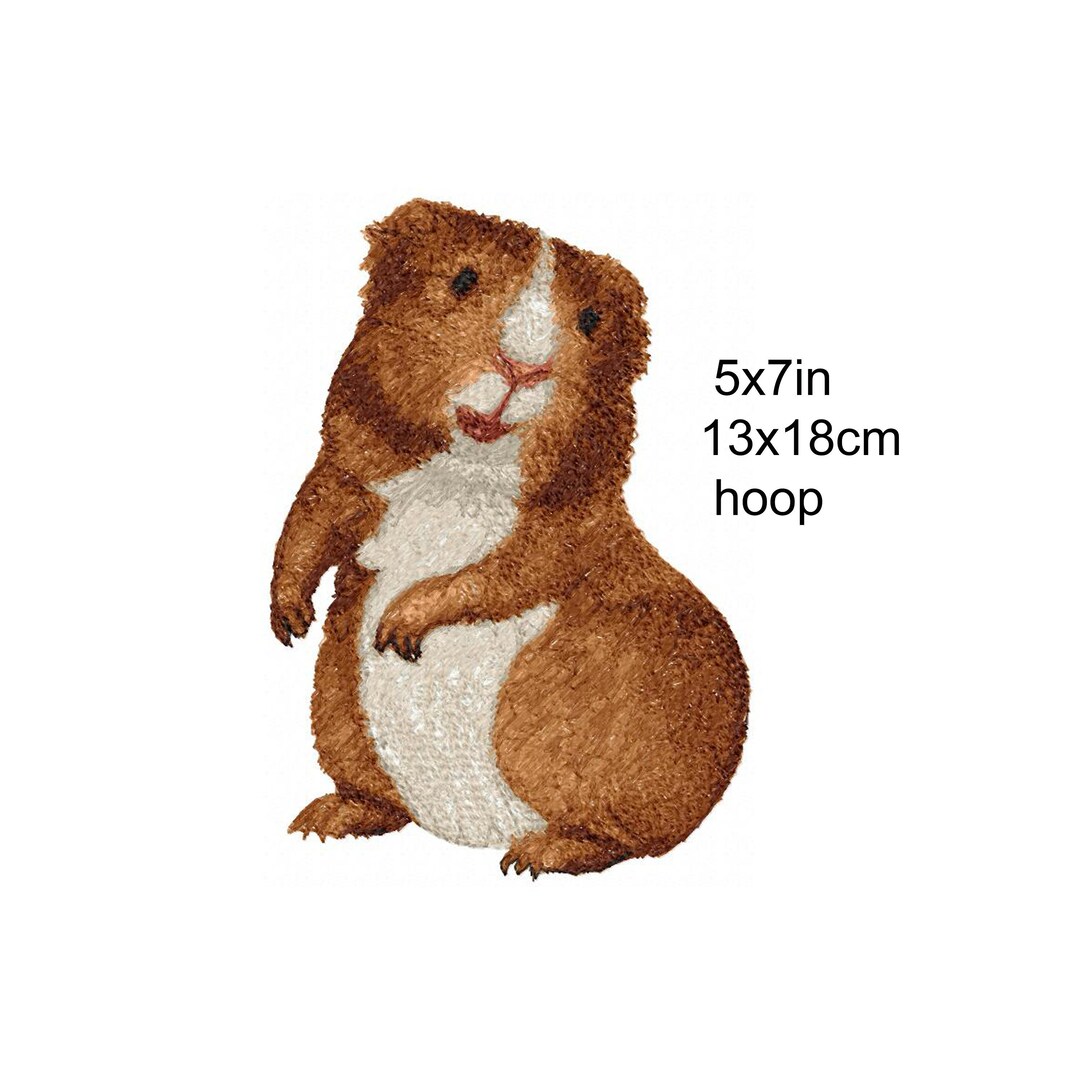 Guinea Pig Embroidery Photostitch Pig Embroidered Guinea Pig Machine ...