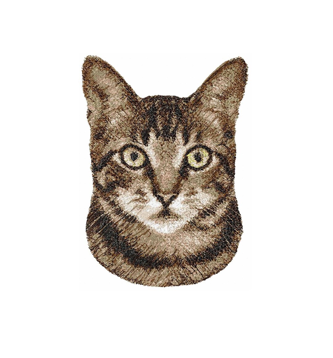 Realistic Cat Embroidery Design Cat Embroidery Photostitch Cat Machine ...