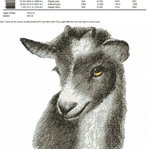 Goat Embroidery Goat Machine Embroidery Goat Embroidery Design Digital ...