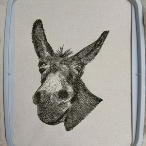 Donkey Embroidery Design Machine Embroidery Design Animal Embroidery ...