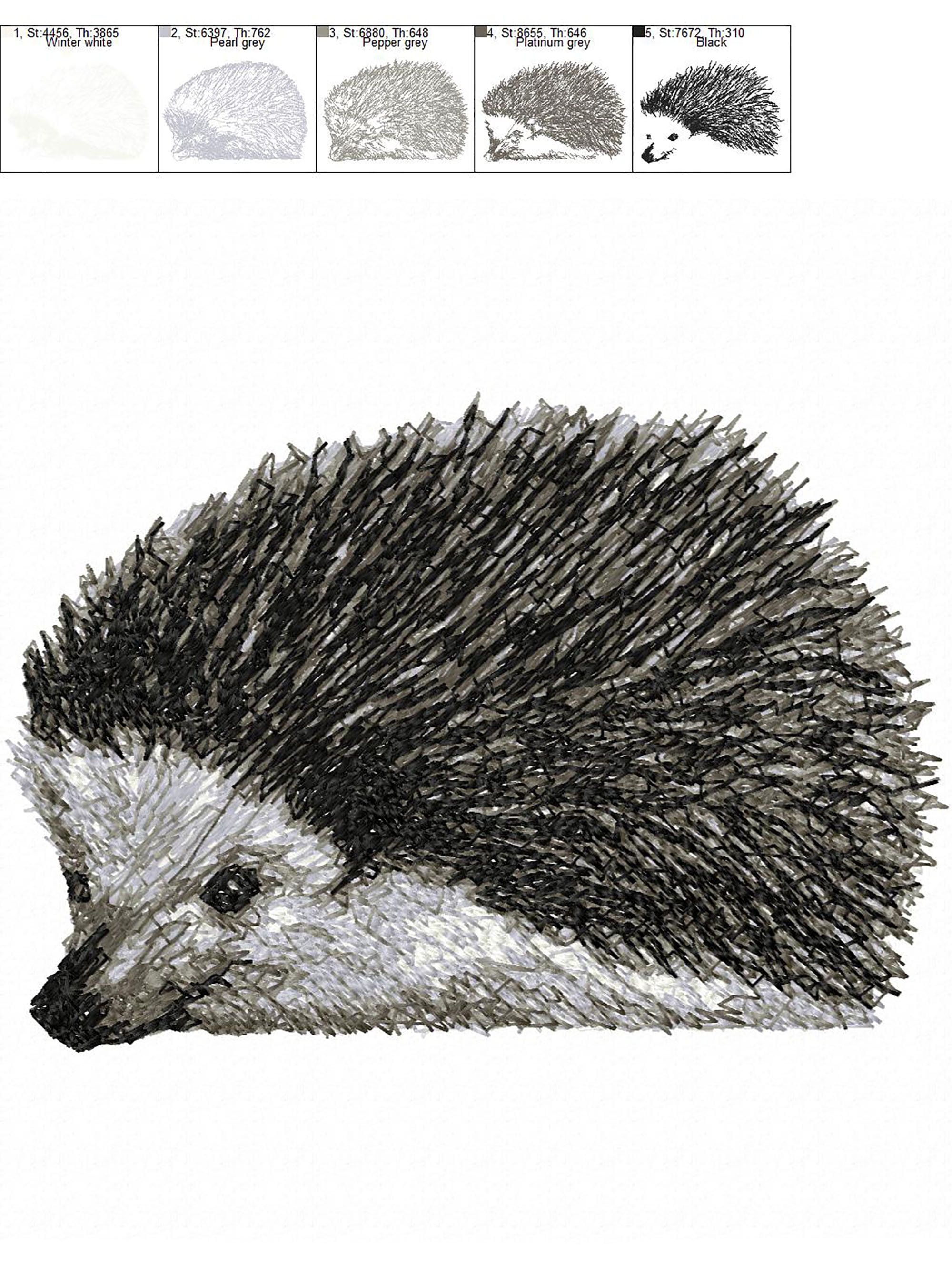 Hedgehog Embroidery Photostitch Hedgehog Machine Embroidery Design - Etsy