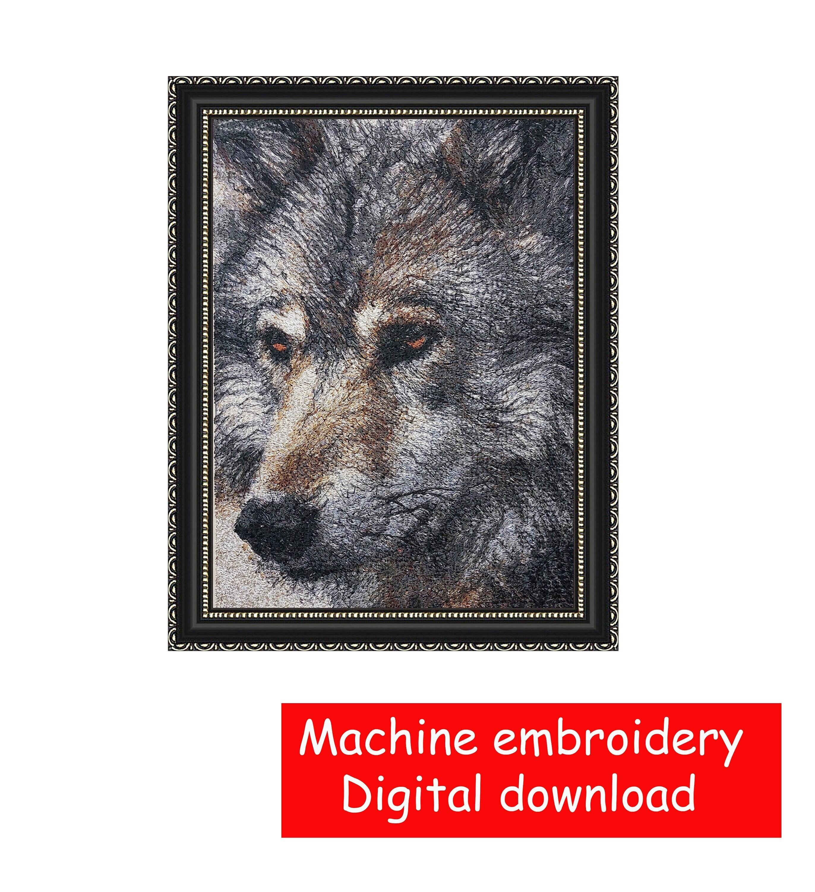 Photostitch Wolf Machine Embroidery Design Digital Design Wolf ...