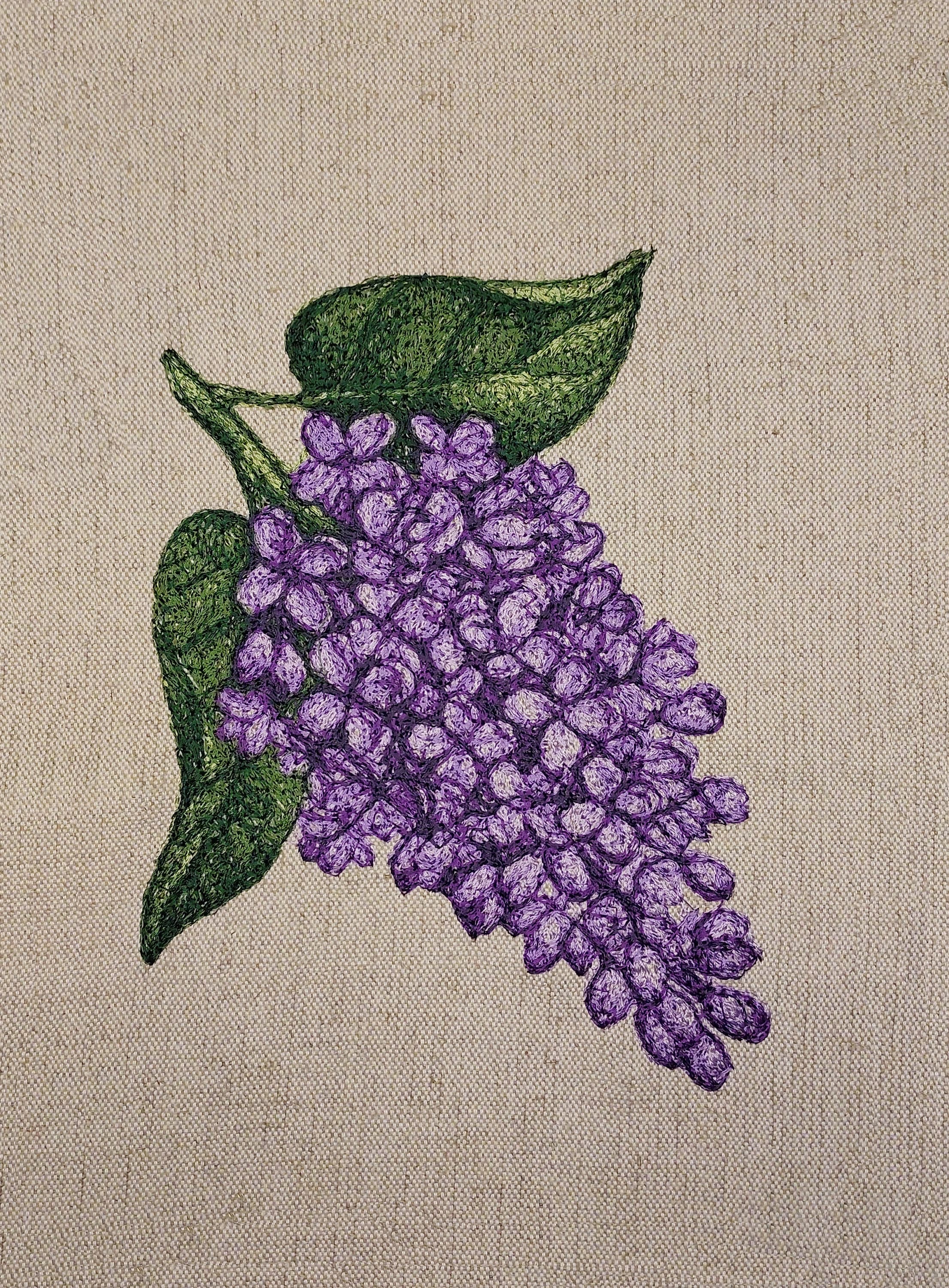Lilac Embroidery Flower Embroidery Photostitch Lilac Machine Embroidery ...