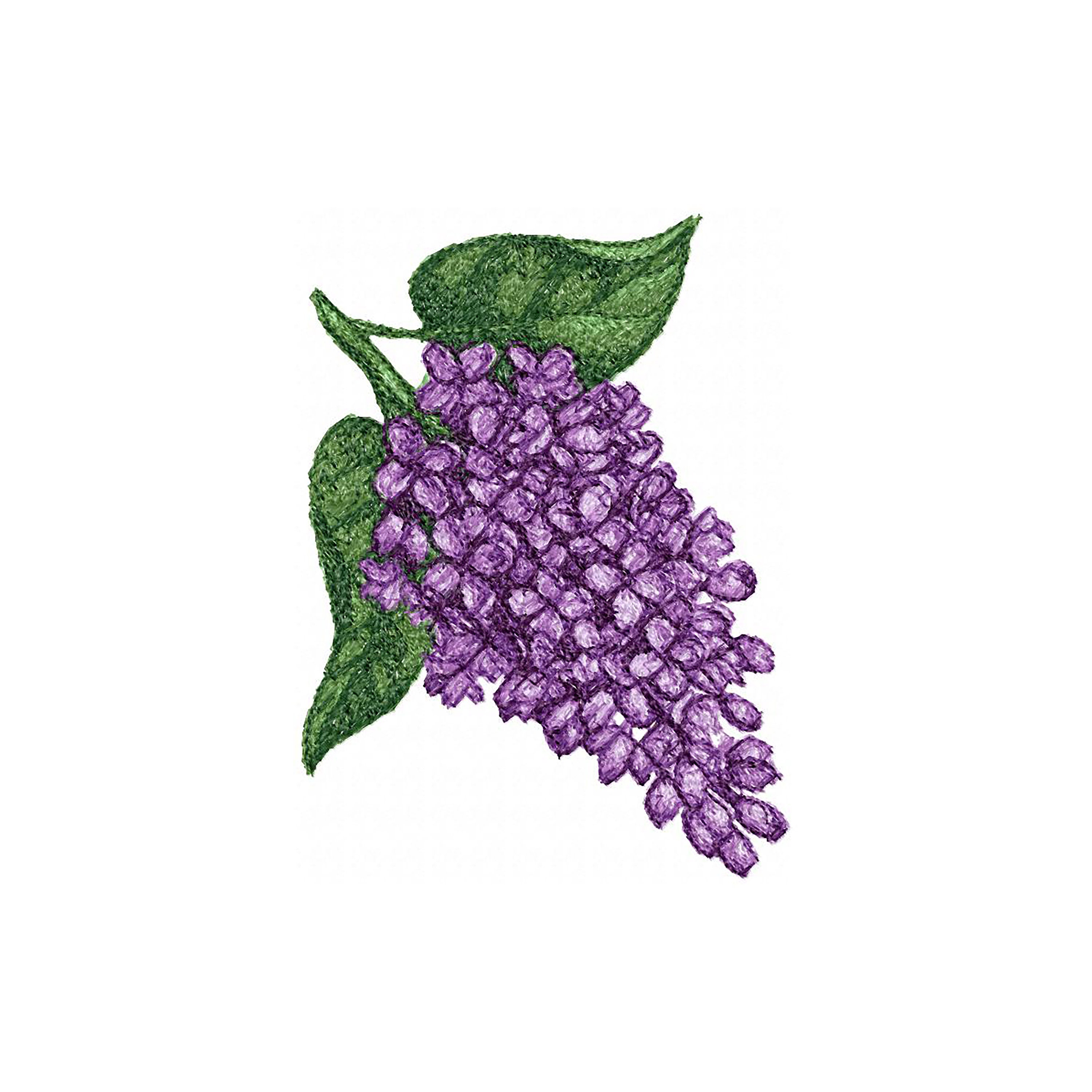 Lilac Embroidery Flower Embroidery Photostitch Lilac Machine Embroidery