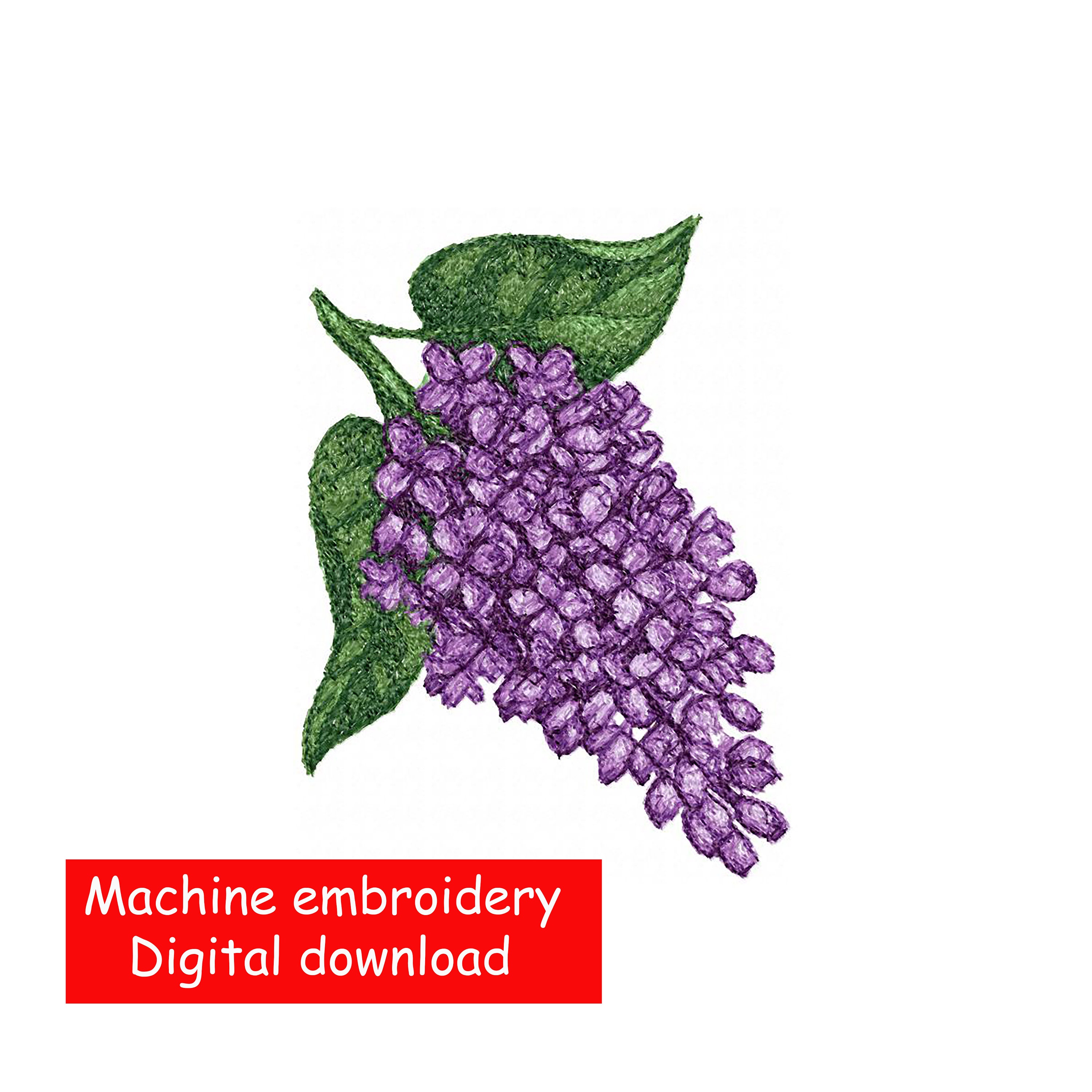 Lilac Embroidery Flower Embroidery Photostitch Lilac Machine Embroidery