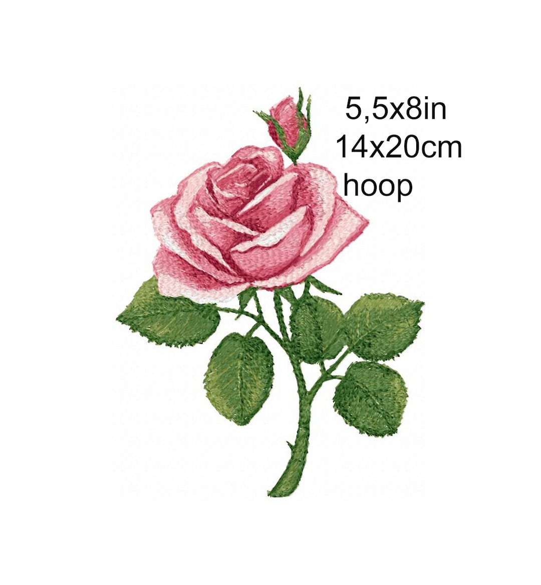 Rose Embroidery Design Flower Embroidery Photostitch Rose Machine ...