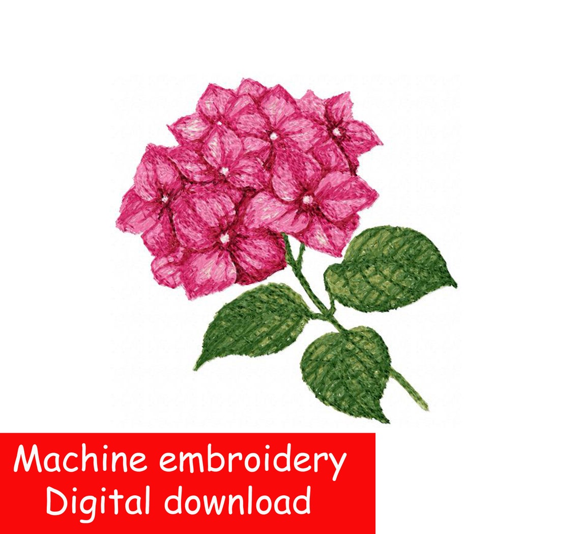 Flower Embroidery Photostitch Machine Embroidery Design - Etsy