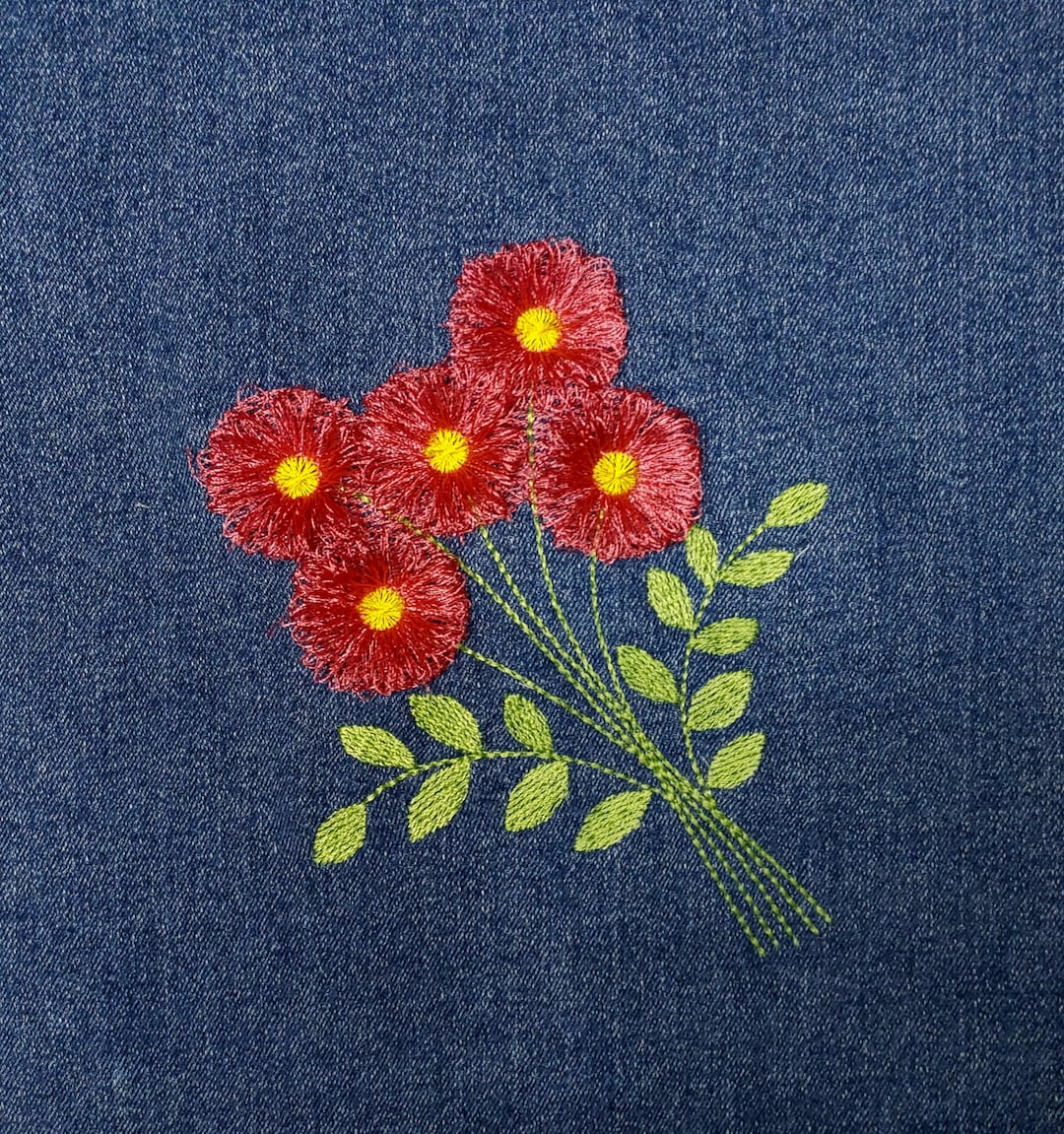 Fringe Flowers Machine Embroidery Design (digital Design) - Etsy