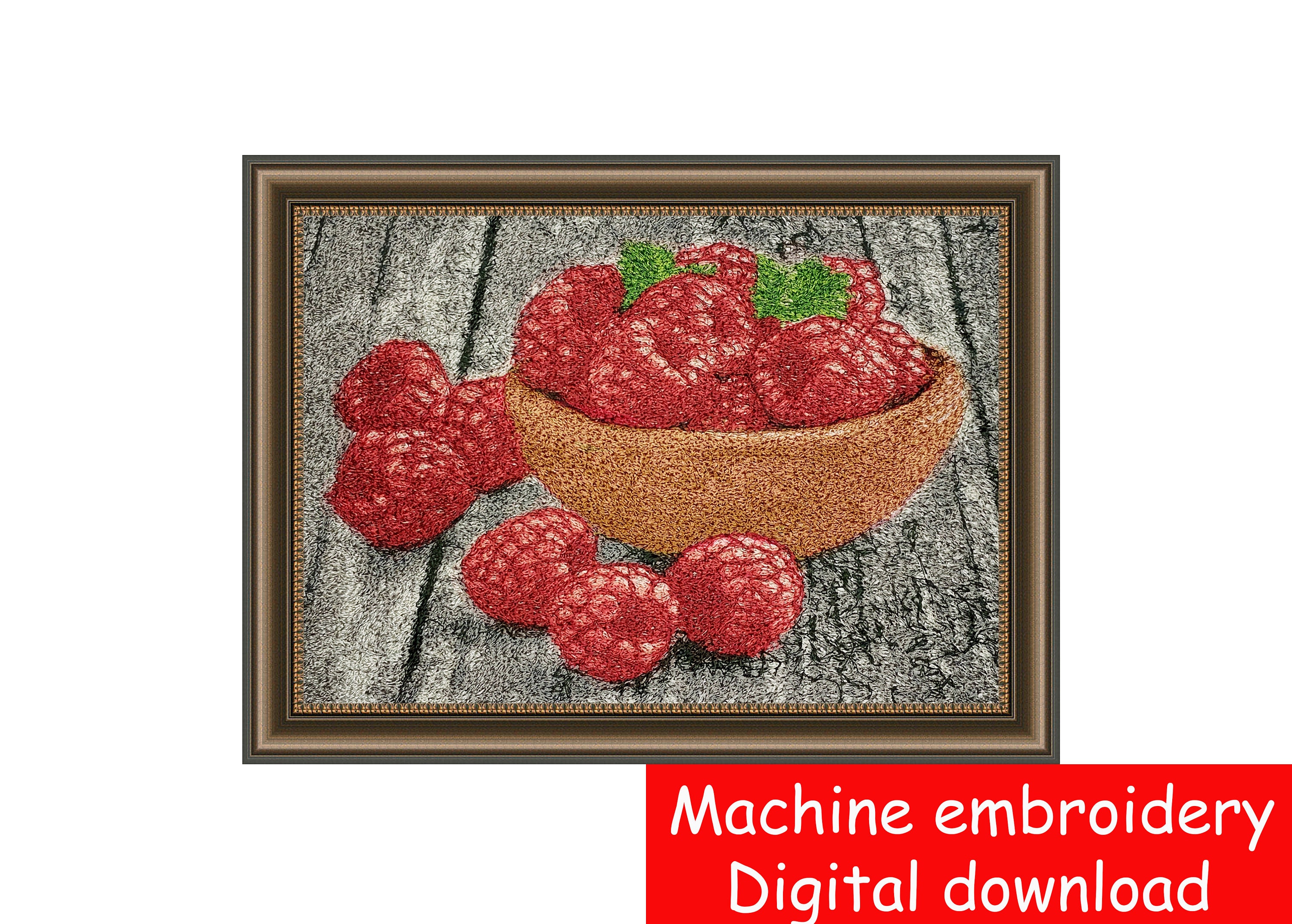Photostitch Raspberry Machine Embroidery Design Raspberry Digital ...