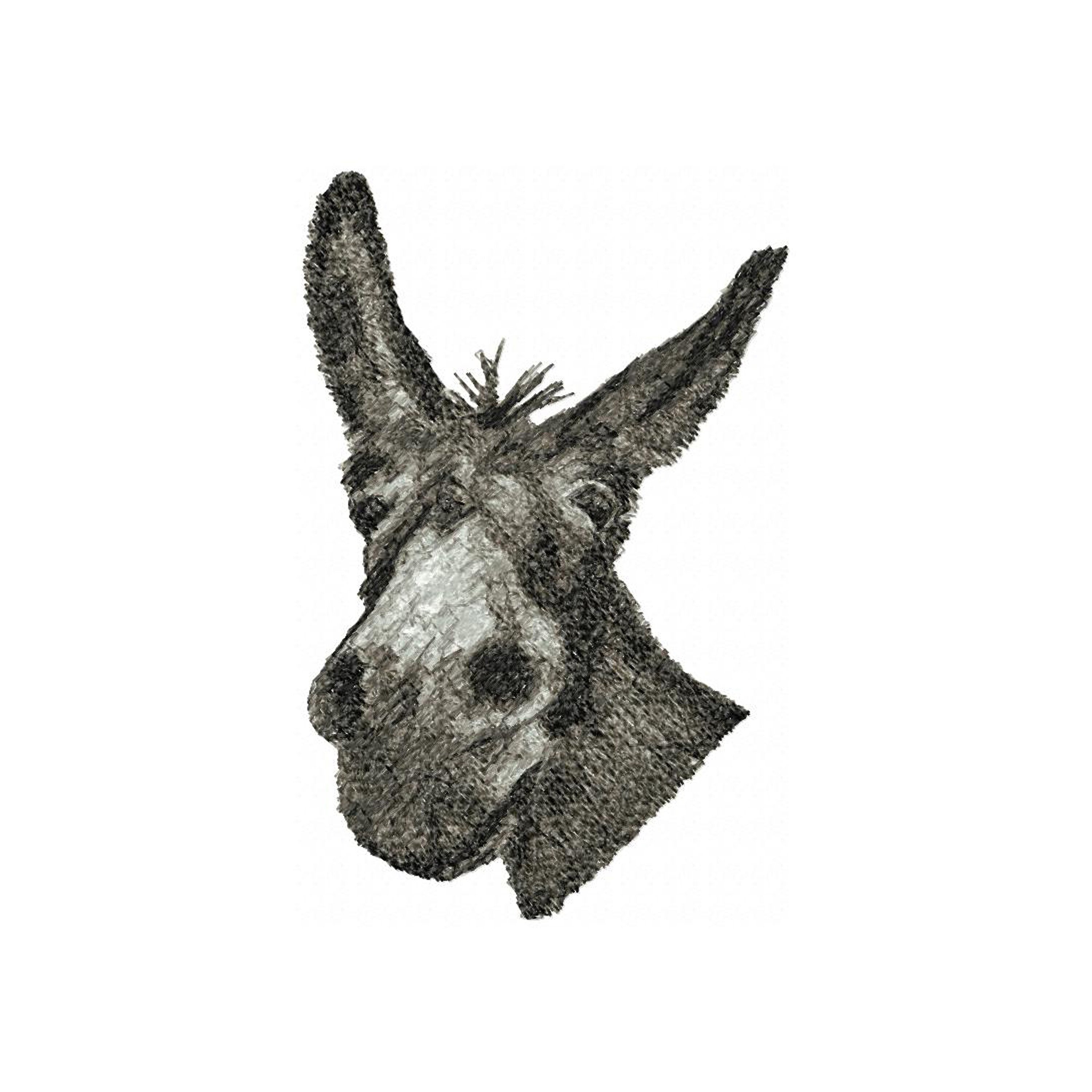 Donkey Embroidery Design Machine Embroidery Design Animal Embroidery ...