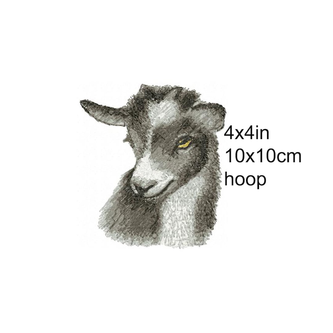 Goat Photo Stitch Embroidery Design (digital Download) - Etsy