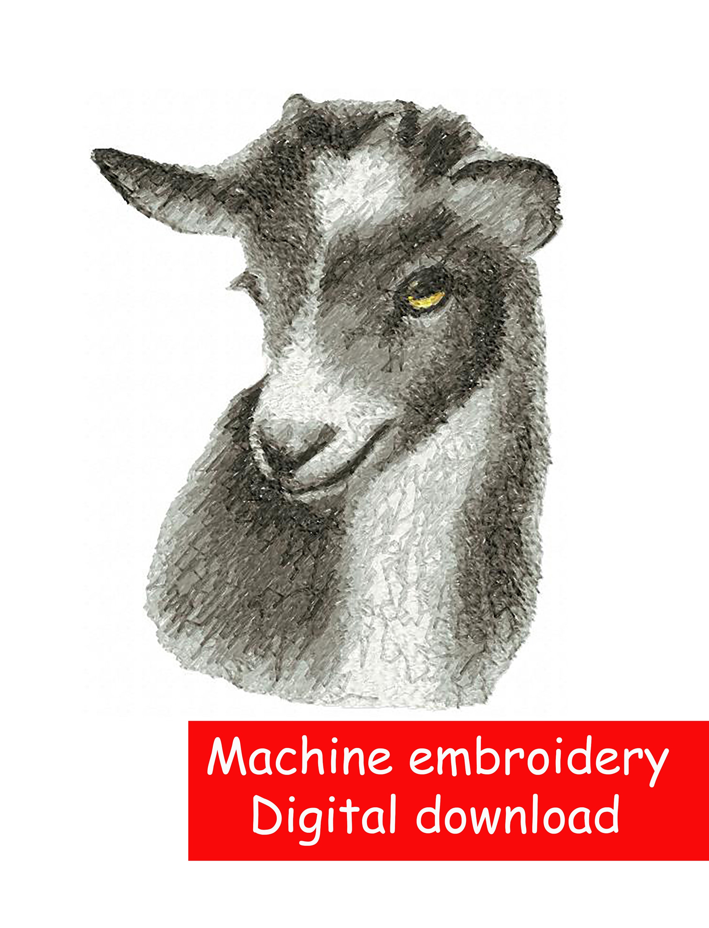 Goat Embroidery Goat Machine Embroidery Goat Embroidery Design Digital ...