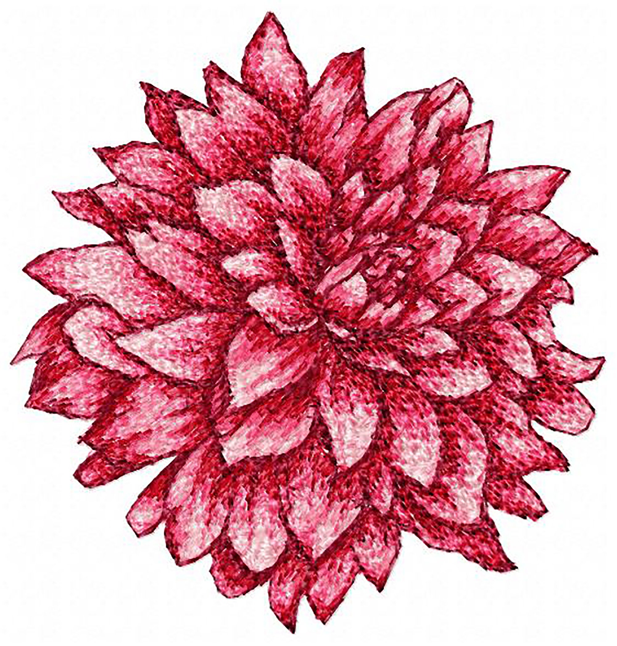 Flower Embroidery Photostitch Dahlia Machine Embroidery Design - Etsy