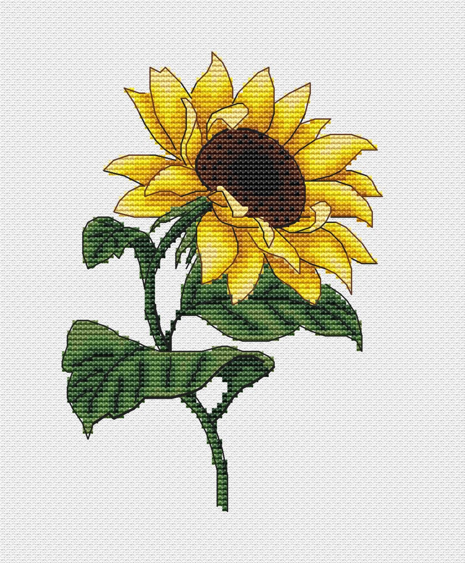 Sunflower cross stitch pattern Floral cross stitch Summer | Etsy
