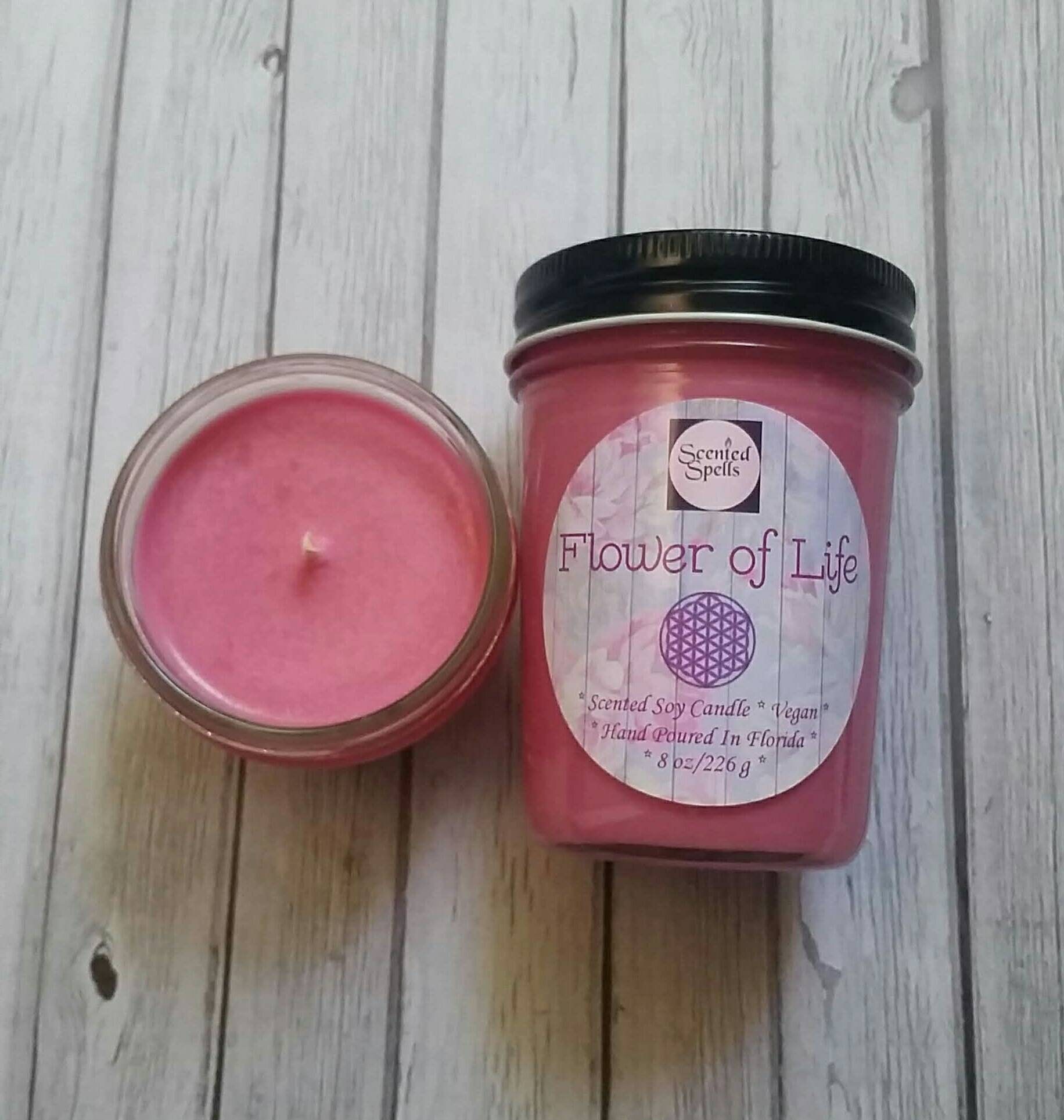 Flower of Life / Soy Candle / 8 oz / 4 oz / Vegan / Spring | Etsy