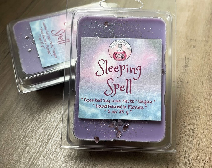 Sleeping Spell / Soy Wax Melts / Vegan / Wicca Inspired / Purple / Lavender Wax Melts / Zen ...