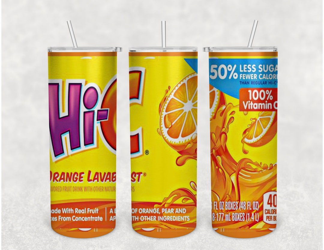 20oz Skinny Hi-c Orange Tumbler Design - Etsy