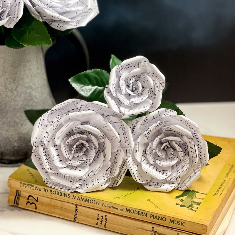Sheet Music Flower - Etsy