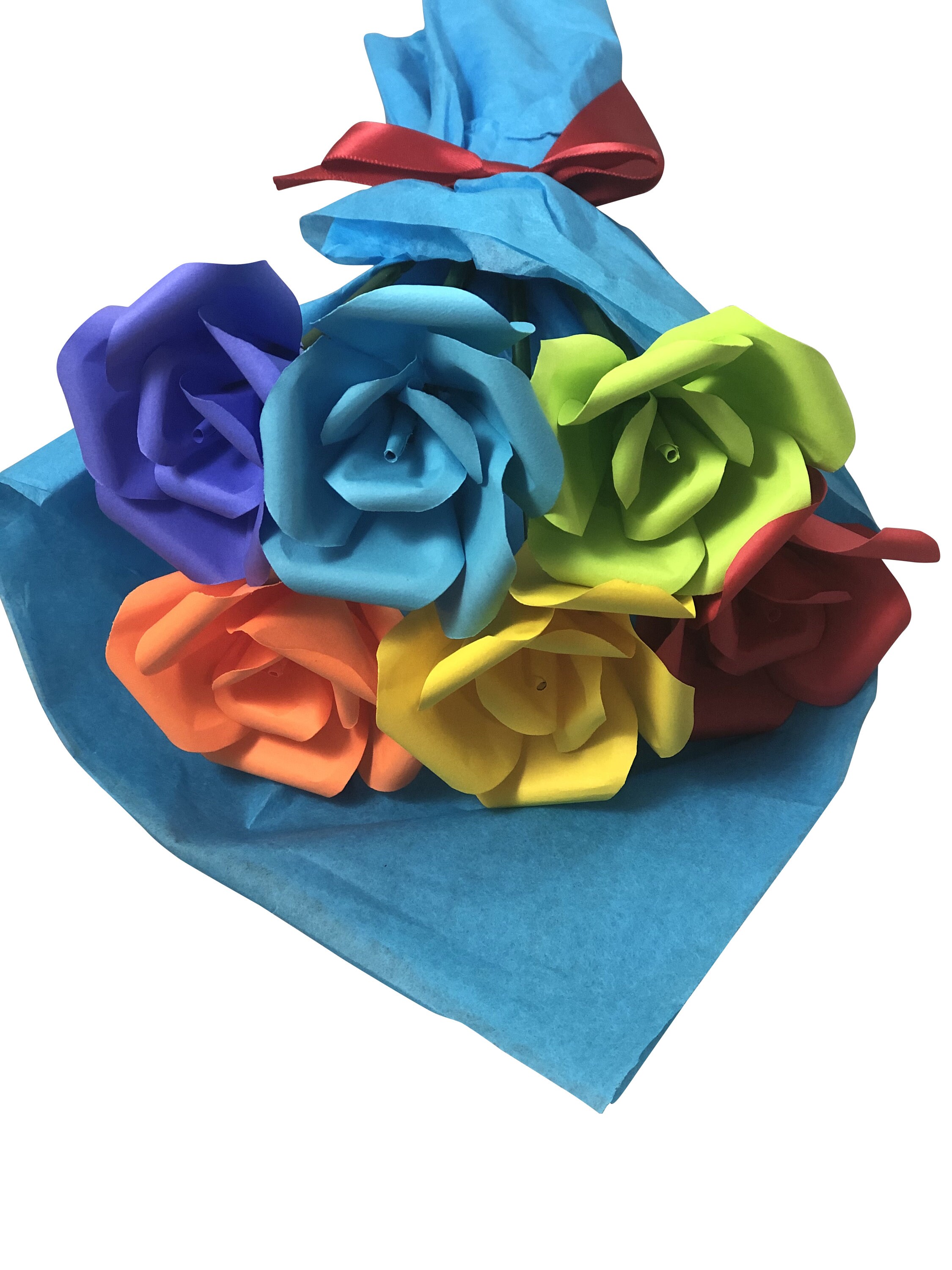 Rainbow Pride Mini Roses Paper Flower Bouquet LGBTQ Pride | Etsy