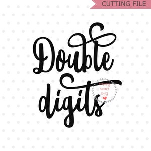 Double Digits SVG, Birthday Girl Svg, Dxf and Png Instant Download ...