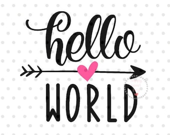 Hello world svg | Etsy