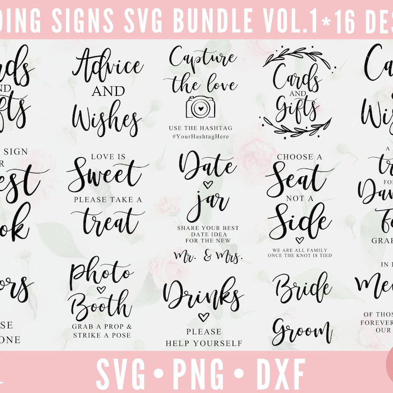 Wedding Sign Svg - Etsy