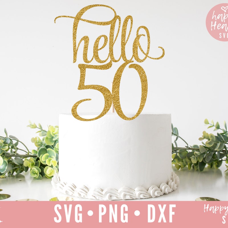 50 Cake Topper - Etsy