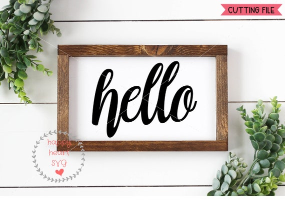 Hello SVG welkom SVG DXF en PNG Instant Download deur teken - Etsy België