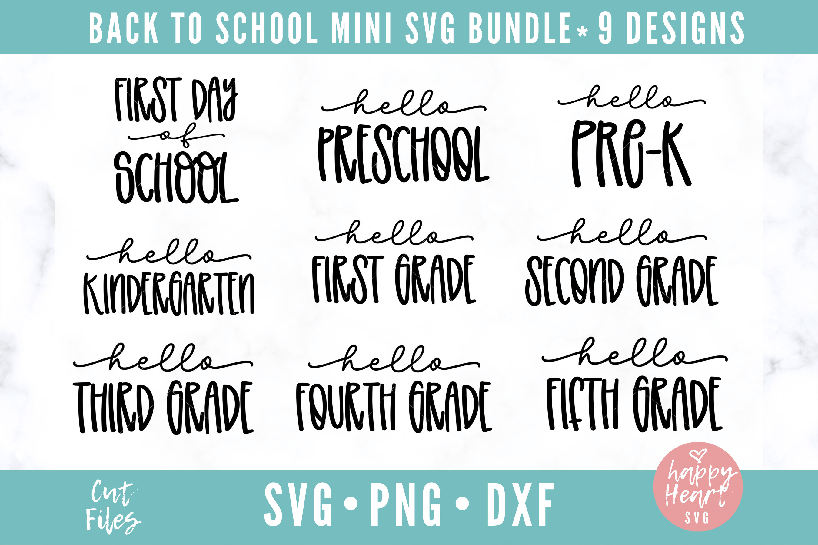 First Day of School SVG Bundle School Bundle Back to School - Etsy
