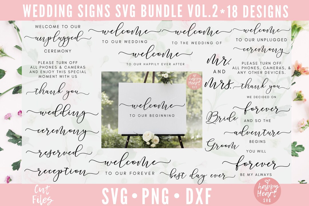 Wedding SVG Bundle, Wedding Sign Bundle, Wedding Bundle, Wedding Sign ... Wedding SVG Bundle, Wedding Sign Bundle, Wedding Bundle, Wedding Sign ...