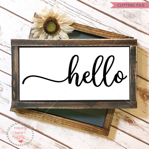 Hello SVG Welcome Svg Dxf Png Instant Download Front Door - Etsy