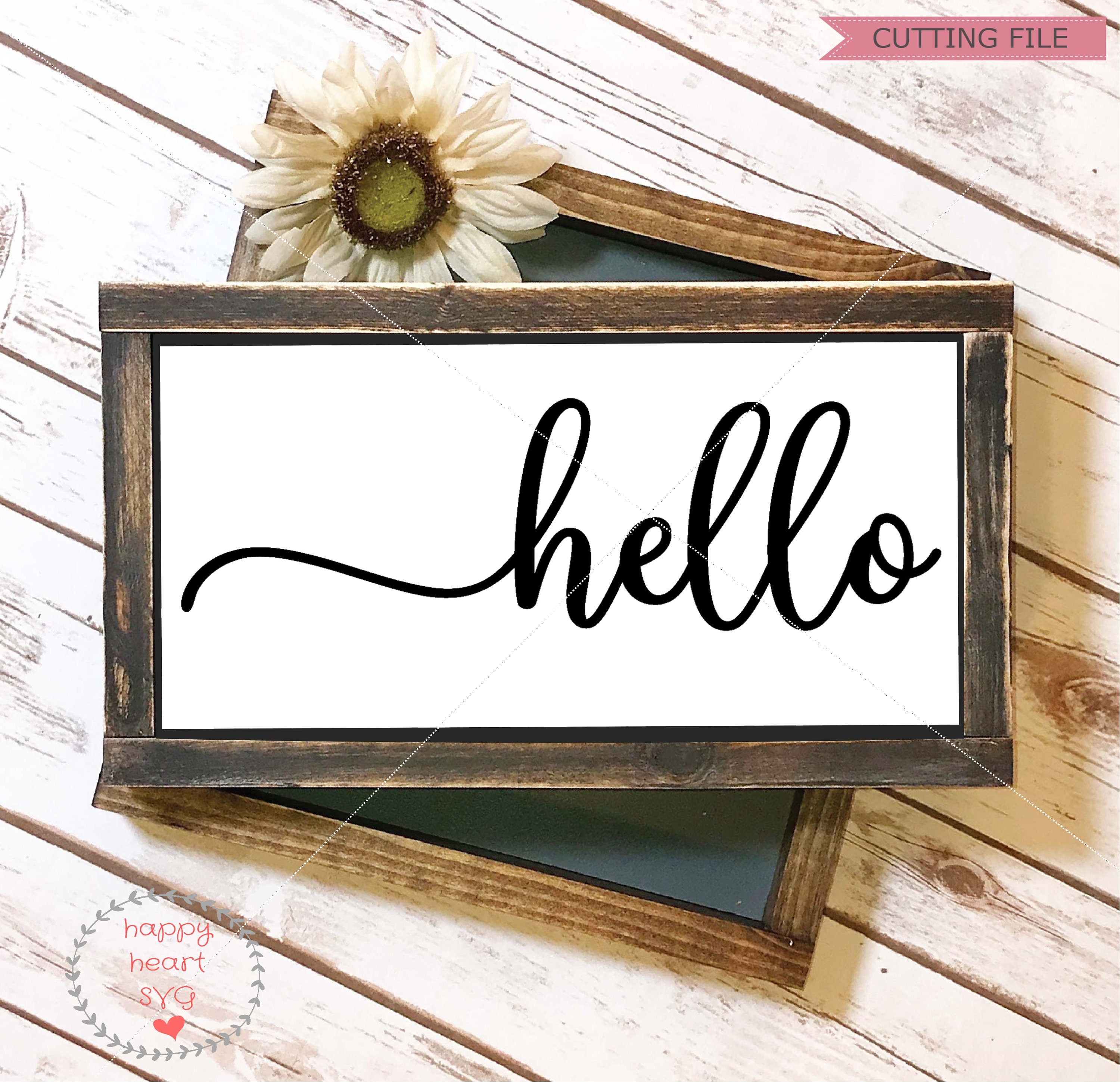 Hello Svg Sign Svg Welcome Svg Greeting Svg Dxf And Png Instant
