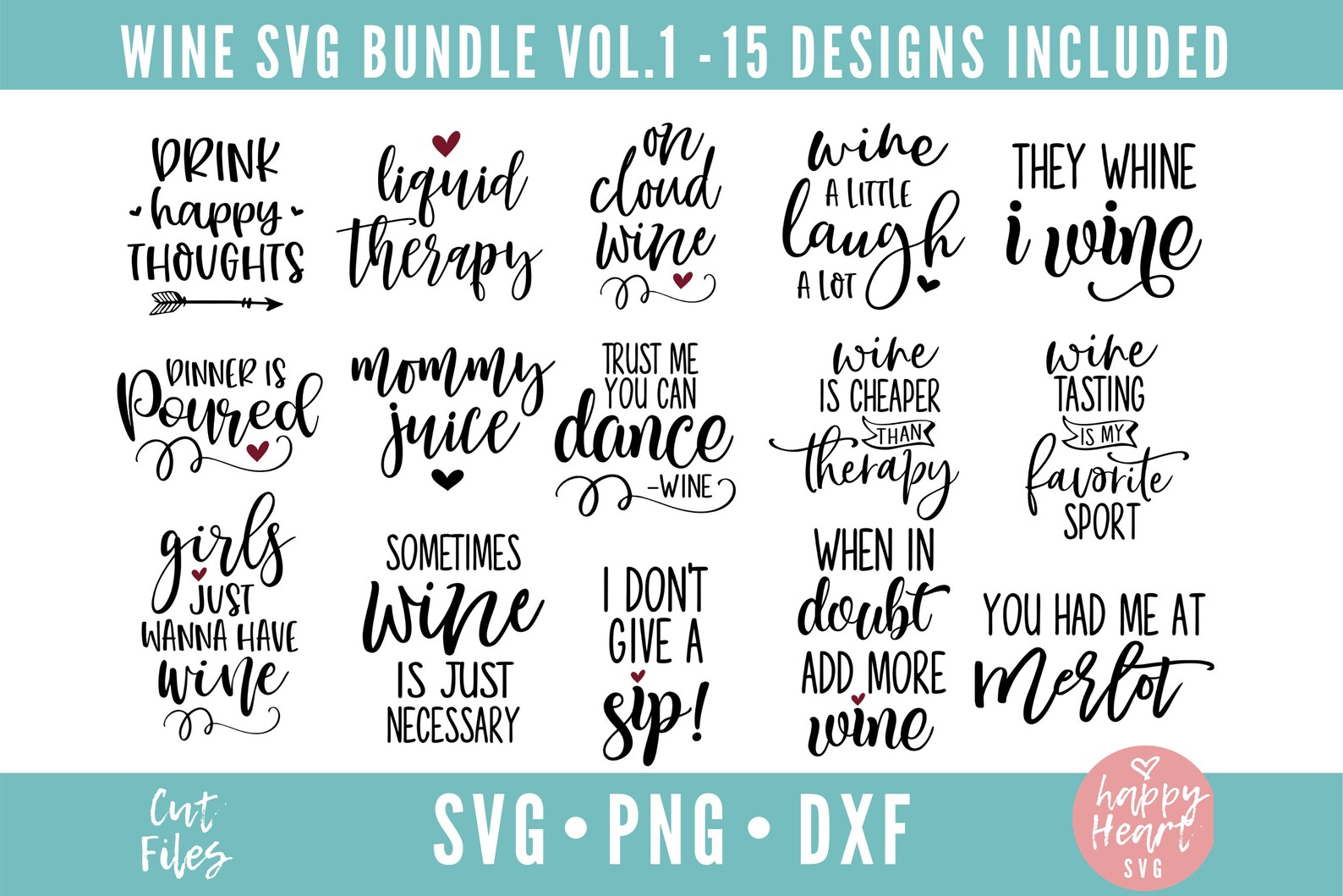Wine Quote Bundle Wine Lover Quotes Svg Dxf Instant - Etsy